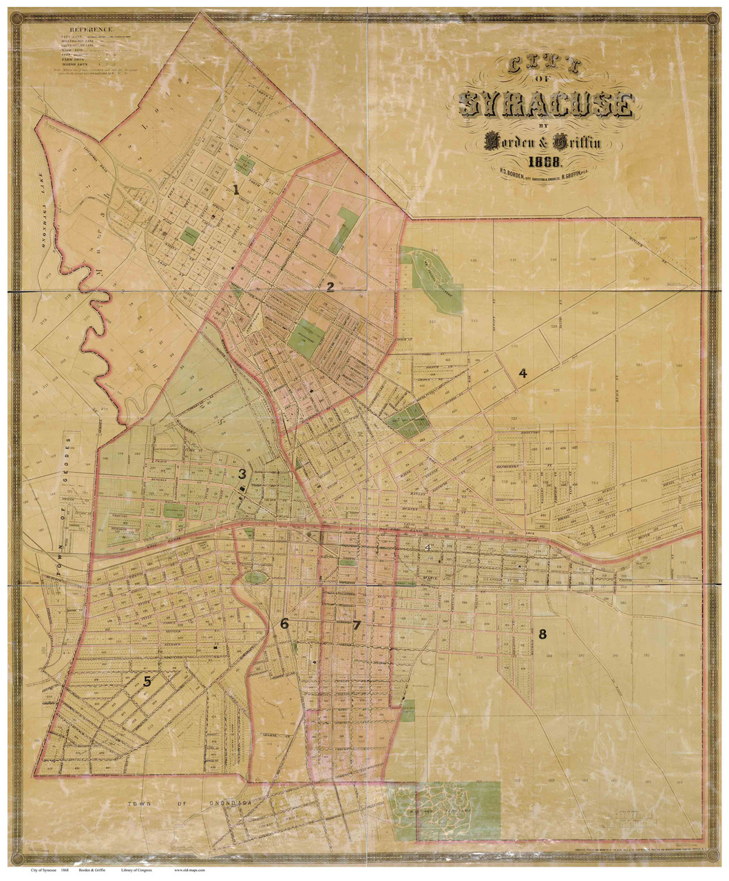 Old Syracuse Ny Maps East Syracuse New York Vintage Map Birds Eye View