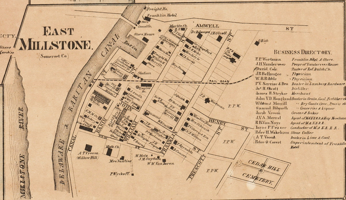 Millstone Map A Map Of Rariton (Raritan)River, Milstone (Millstone)