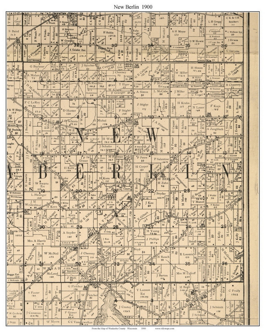Berlin Wi Map Vintage Map Of Berlin, Wisconsin 1867 By Ted's Vintage