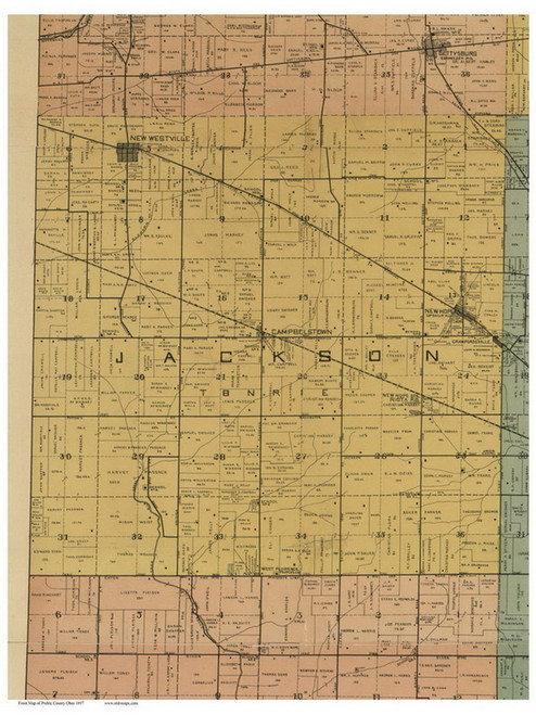 Jackson, Ohio 1897 Old Town Map Custom Print - Preble Co. - OLD MAPS