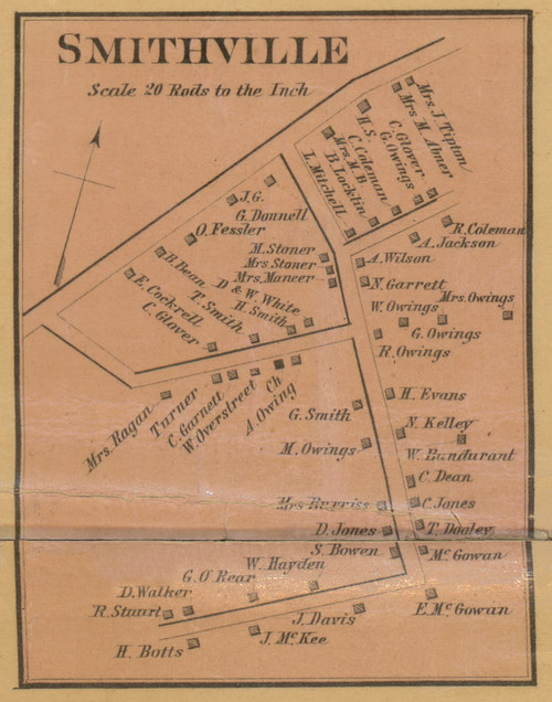 Smithville - Camargo, Kentucky 1879 Old Town Map Custom Print ...