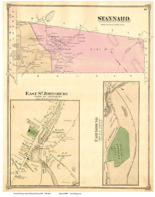 Stannard Town, East St. Johnsbury Village and St. Johnsbury Fair Ground ...