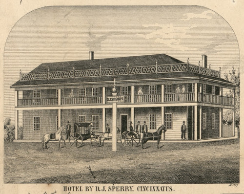 Hotel Sperry, New York 1855 Old Town Map Custom Print - Cortland Co ...