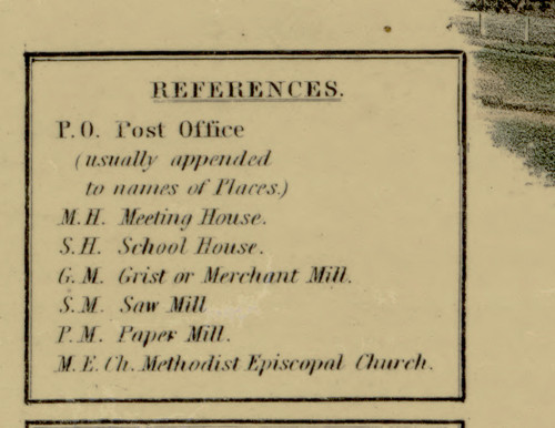 Map Key, Pennsylvania 1856 Old Town Map Custom Print - Chester Co ...