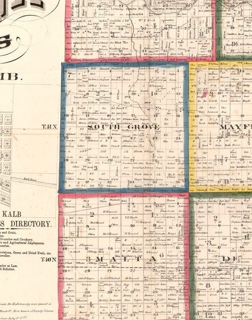 South Grove, Illinois 1860 Old Town Map Custom Print - DeKalb Co. - OLD ...