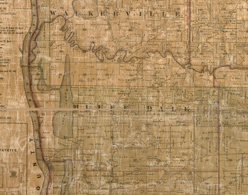 Bluff Dale, Illinois 1861 Old Town Map Custom Print - Greene Co. - OLD MAPS