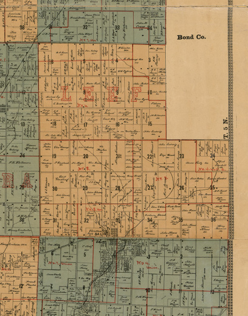 Lee, Illinois 1892 Old Town Map Custom Print - Madison Co. - OLD MAPS