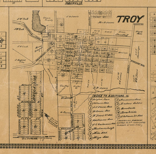 Troy Village, Illinois 1892 Old Town Map Custom Print - Madison Co ...