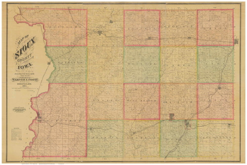 Sioux County Iowa 1884 - Old Map Reprint - OLD MAPS