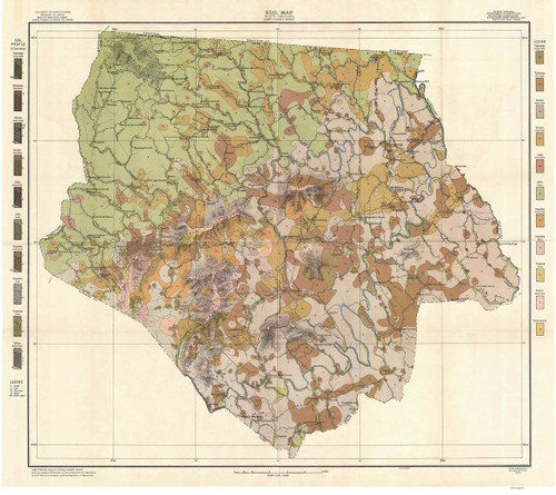 Ashe County Soils Map, 1912 North Carolina - Old Map Reprint - OLD MAPS