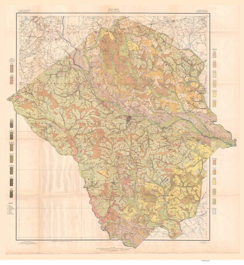 Pitt County Soils Map, 1909 North Carolina - Old Map Reprint - OLD MAPS