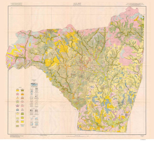 Rutherford County Soils Map, 1914 North Carolina - Old Map Reprint ...
