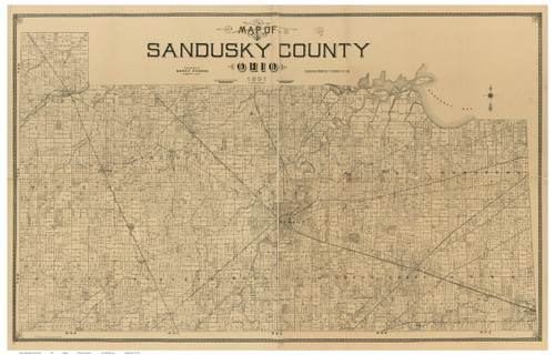 Sandusky County Ohio 1891b - Old Map Reprint - OLD MAPS