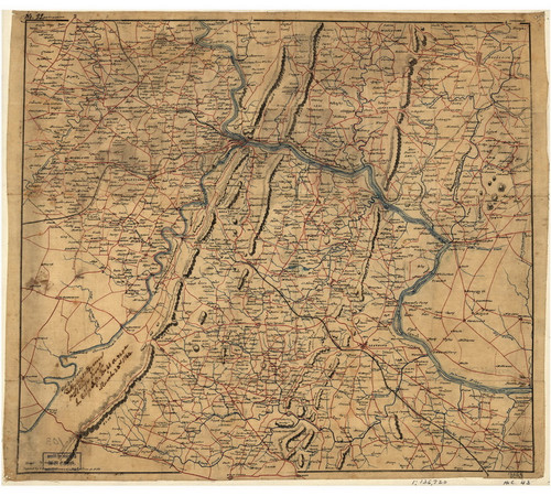 Berkeley County West Virginia 1864 - Old Wall Map Reprint - OLD MAPS