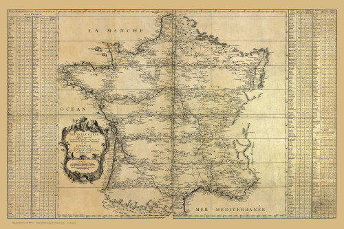 France 1744 Triangulations for accurate mapping with resulting tables ...