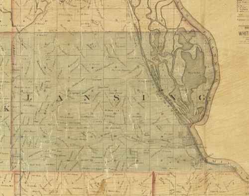 Lansing, Iowa 1872 Old Town Map Custom Print - Allamakee Co. - OLD MAPS