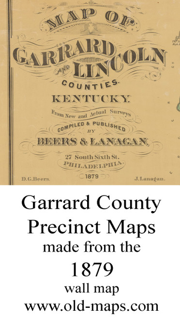 Map Cartouche, Garrard County, Kentucky 1879 - NOT FOR SALE - - OLD MAPS