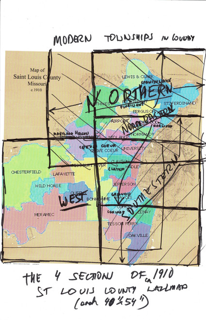 Map Cartouche,St. Louis Co. Missouri 1880-1910 Old Town Map Custom ...