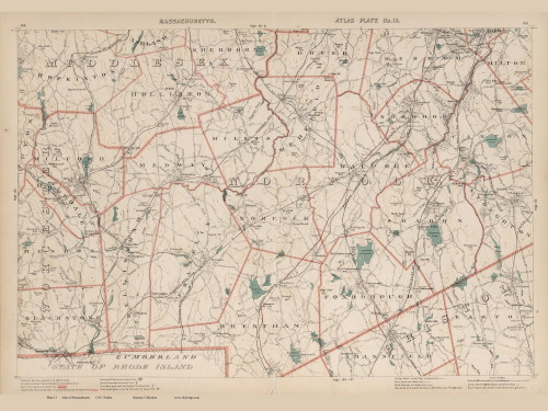 Bellingham, Norfolk, Nortwood, & Foxborough Area, Massachusetts 1891 ...