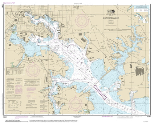 Baltimore Harbor 2014 - Old Map Nautical Chart AC Harbors 545 ...