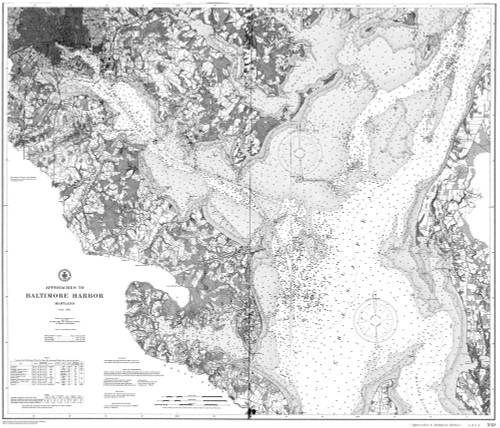 Approaches to Baltimore Harbor 1905 - Old Map Nautical Chart AC Harbors ...