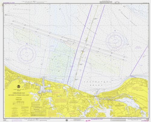 Chesapeake Bay - Cape Henry to Thimble Shoal Light 1974 - Old Map ...