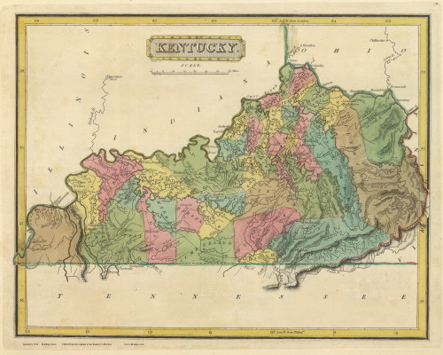 Kentucky 1816 Lucas - Old State Map Reprint - OLD MAPS
