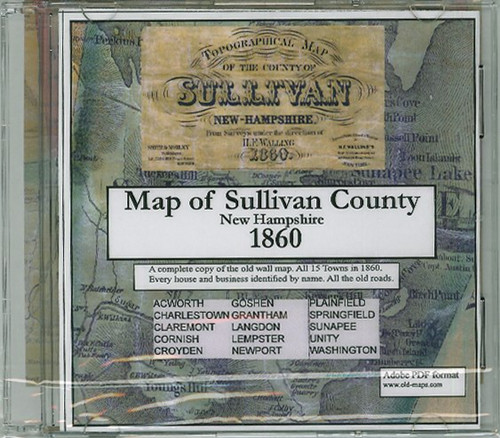 Topographical Map of the County of Sullivan, New Hampshire, 1860, CDROM ...