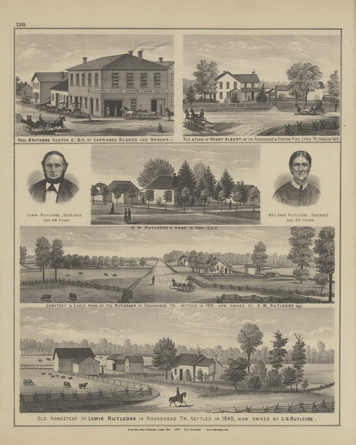 Old Homestead of Lewis Rutledge - Cemetery - 2 family Pictures & G.W ...