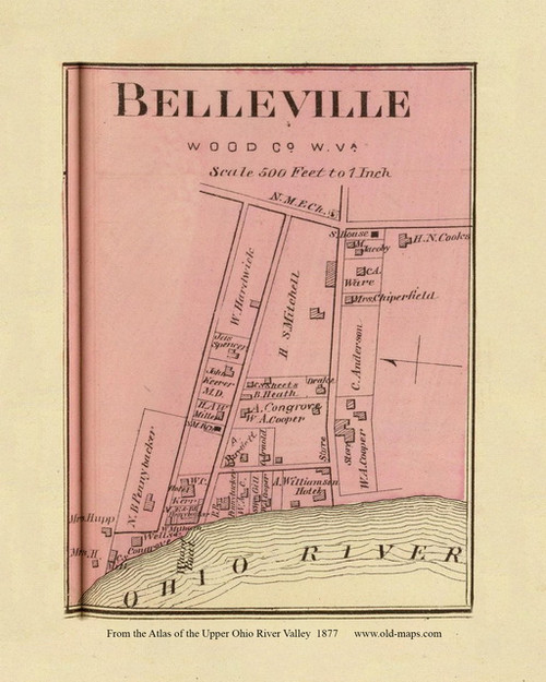 Belleville, West Virginia, 1877 - Upper Ohio River and Valley Atlas ...