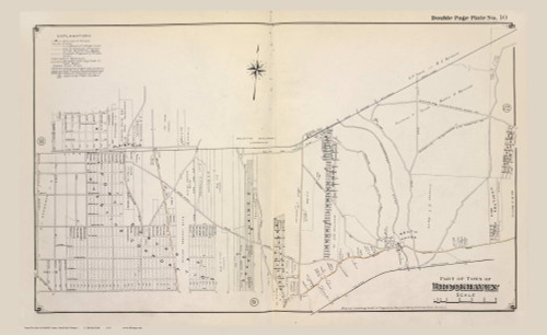 Brookhaven - Northwest, New York 1915 Old Map Reprint - Suffolk Co ...