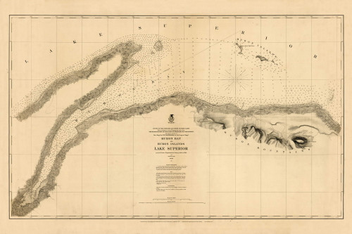 Huron Bay and Islands 1869 Great Lakes Survey - First Series Chart ...