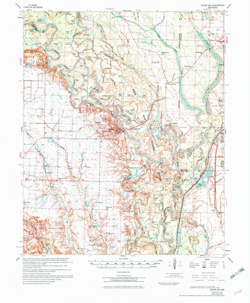 Indian Bay, Arkansas 1970 (1970) USGS Old Topo Map Reprint 15x15 AR ...