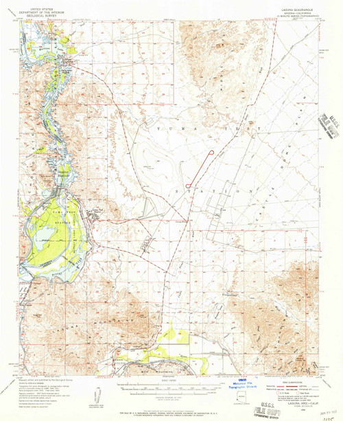 Laguna, Arizona 1955 (1957) USGS Old Topo Map Reprint 15x15 AZ Quad ...