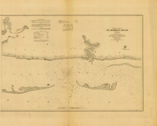 St Georges Sound - Eastern Part 1859 - Old Map Nautical Chart AC ...