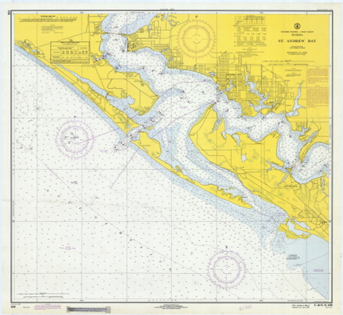 St Andrews Bay 1970 - Old Map Nautical Chart AC Harbors 489 - Florida ...