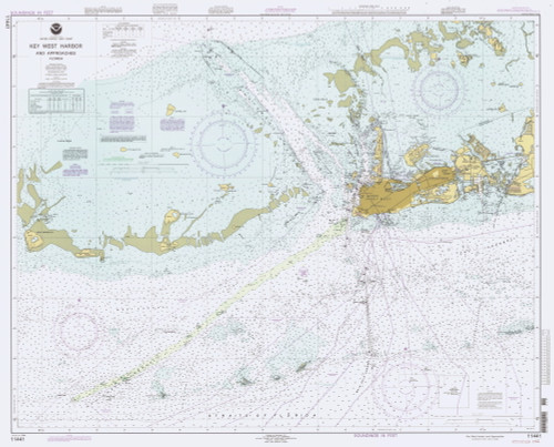 Key West Harbor and Approaches 1994 - Old Map Nautical Chart AC Harbors ...