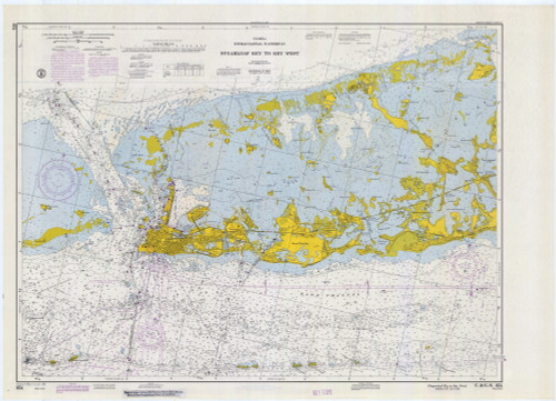 Sugarloaf Key to Key West 1970 - Old Map Nautical Chart AC Harbors 854 ...