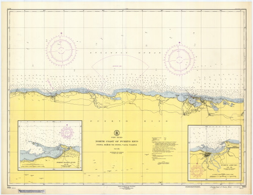 Punta Penon to Punta Vacia Talega 1952 - Old Map Nautical Chart AC ...
