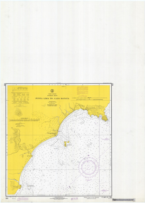 Punta Lima to Cayo Batata 1970 - Old Map Nautical Chart AC Harbors 923 ...