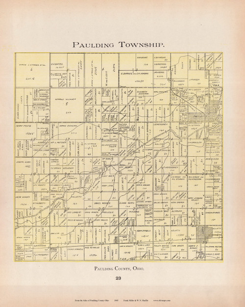Paulding Ohio 1905 - Paulding Co. Atlas 24 - OLD MAPS