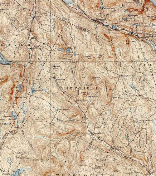 Sheffield VT 1939-1951 USGS Old Topo Map - Town Composite Caledonia Co ...