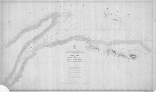 Huron Bay and Huron Islands 1869 Lake Superior Harbor Chart Reprint ...