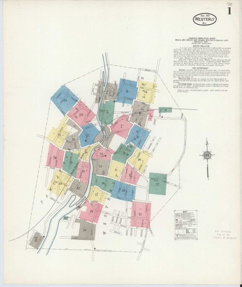 Westerly, Rhode Island 1912 - Old Map Rhode Island Fire Insurance Index ...