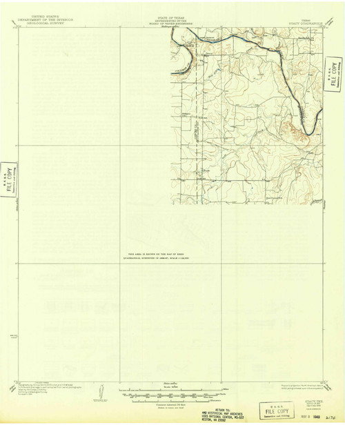 Doole, Texas 1931 (1949) USGS Old Topo Map Reprint 15x15 TX Quad 122377 ...
