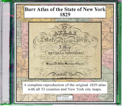 Atlas of the State of New York, 1829, CDROM Old Map - OLD MAPS