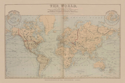 The World , New York 1880 - Old Town Map Reprint - Erie Co. Atlas 28-29 ...