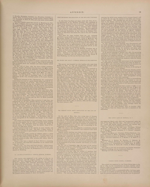 Appendix - Churches & Clubs, New York 1880 - Old Town Map Reprint ...