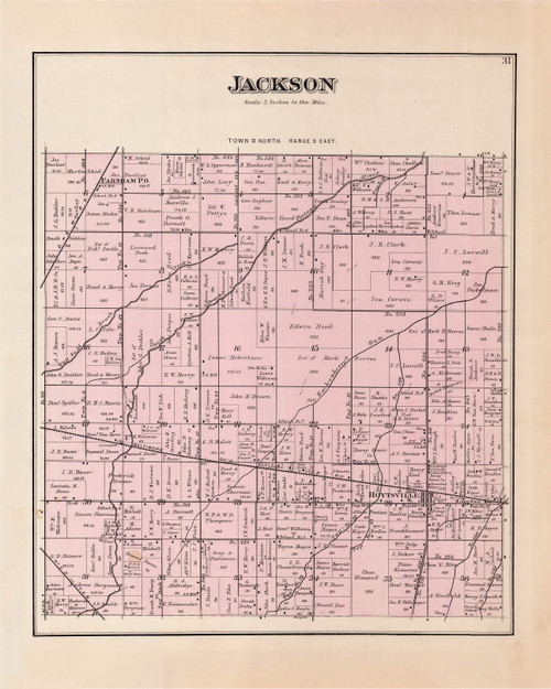 Jackson, Ohio 1886 - Wood Co. Atlas 14 - OLD MAPS