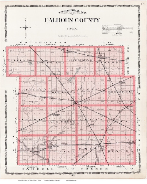 Calhoun County, Iowa 1904 - Iowa State Atlas 31 - OLD MAPS